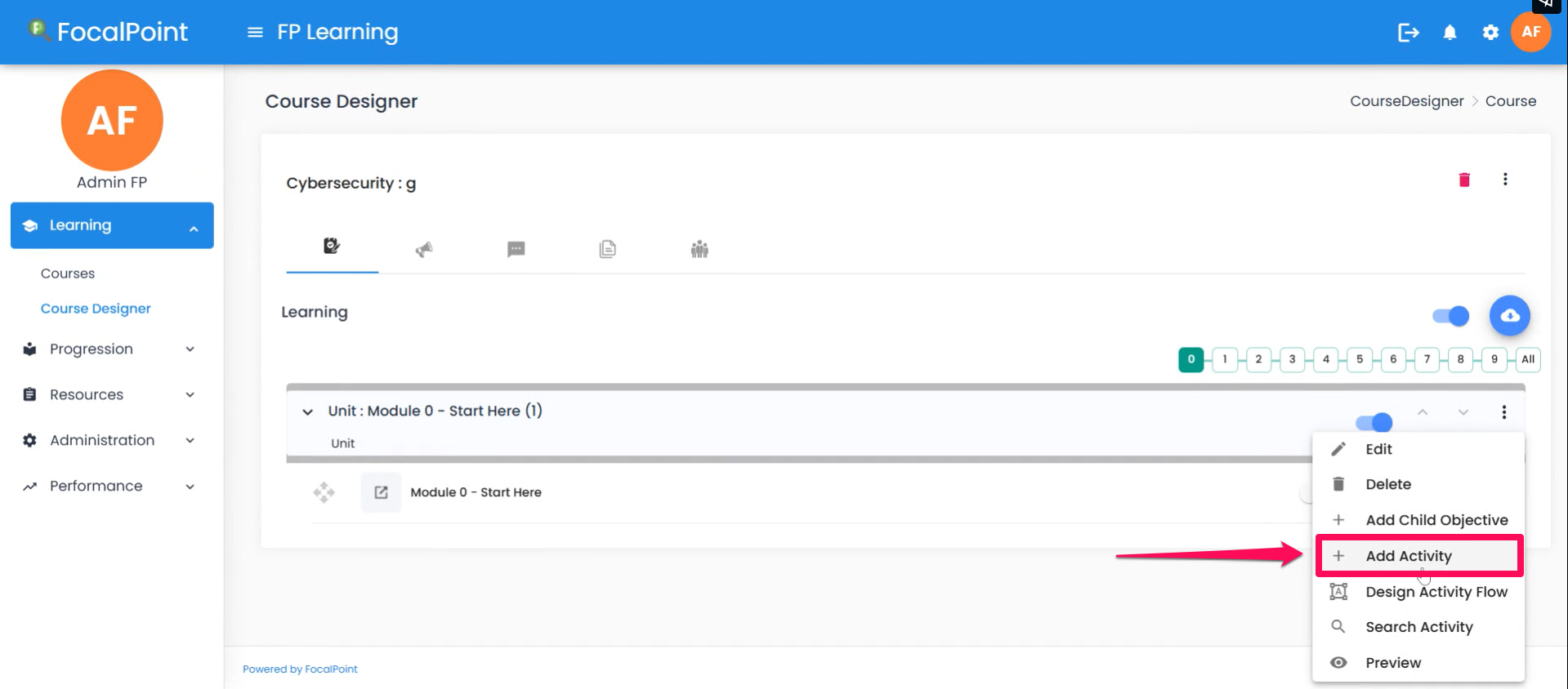 Activity Types: SLO Activity – FocalPoint Education