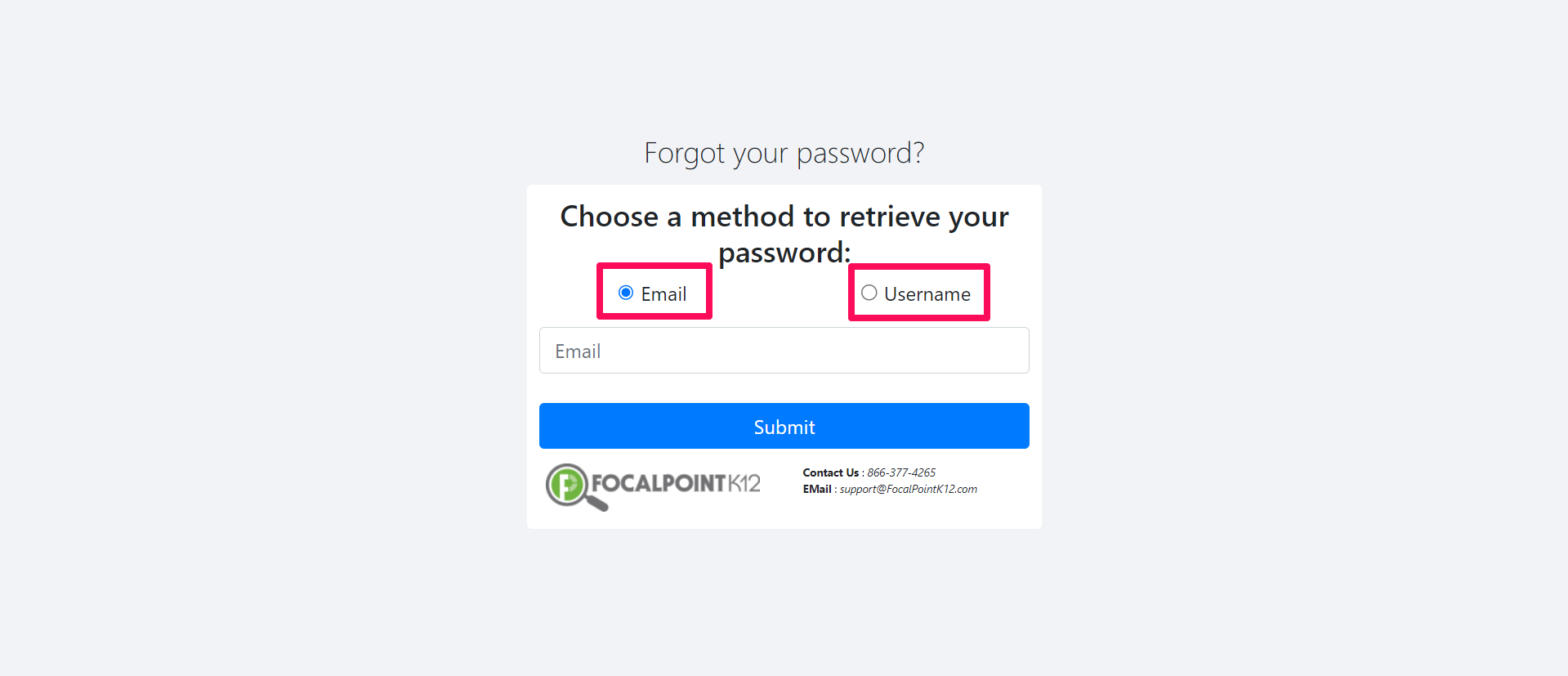 If You Forget Your Username & Password – FocalPoint Education