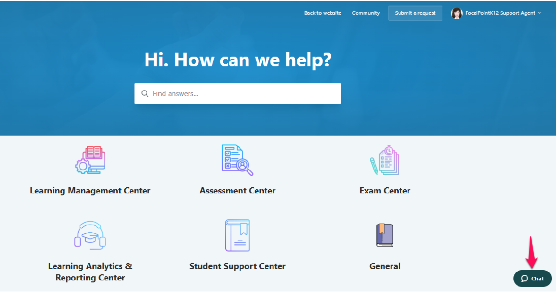 Live Chat & Help Desk Contact Information – FocalPoint Education